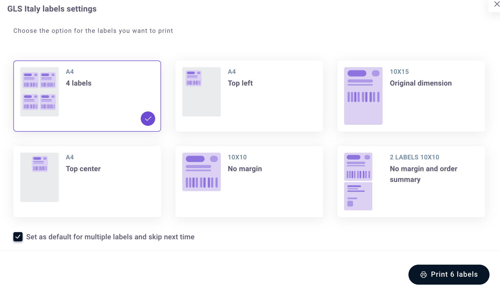 How to print your Shipping Labels in PDF